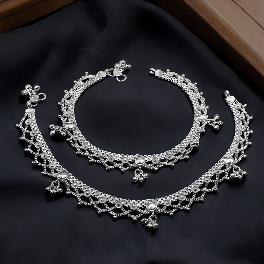 Top 100 Silver Anklets for Women | Indian Silver Anklets – Karizma Jewels