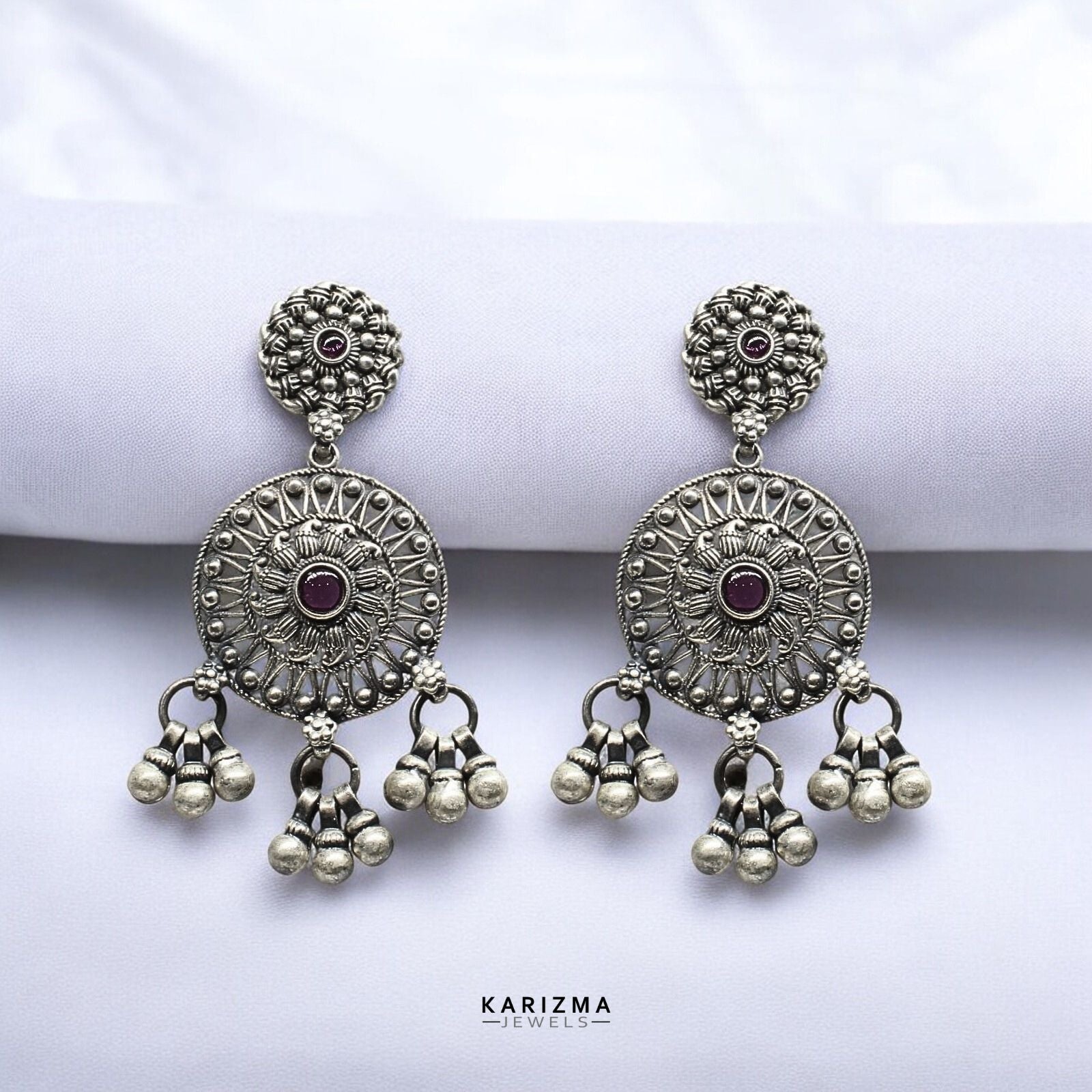 Oxidized sterling silver earrings store