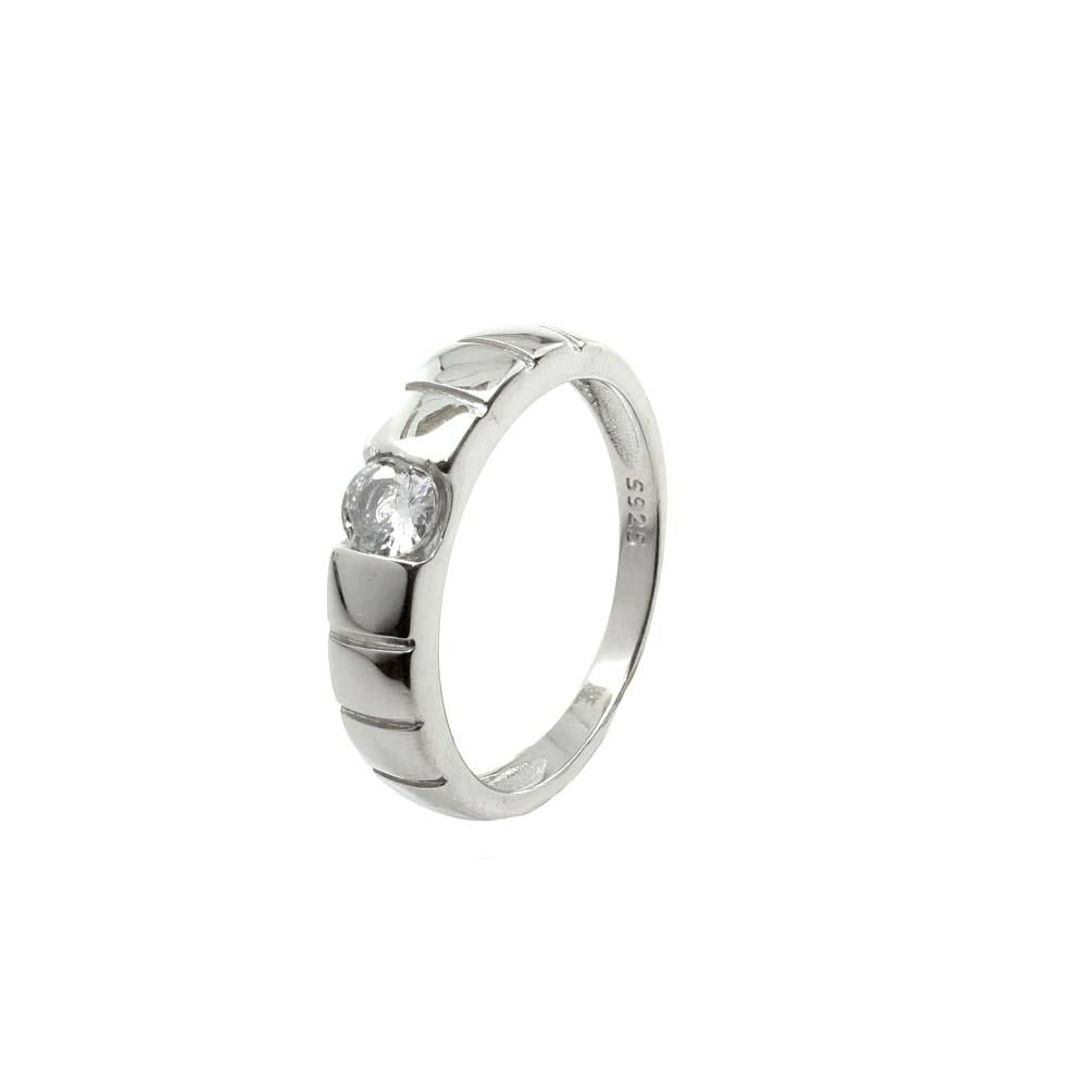 Real Silver White CZ Platinum Finish Men's ring – Karizma Jewels