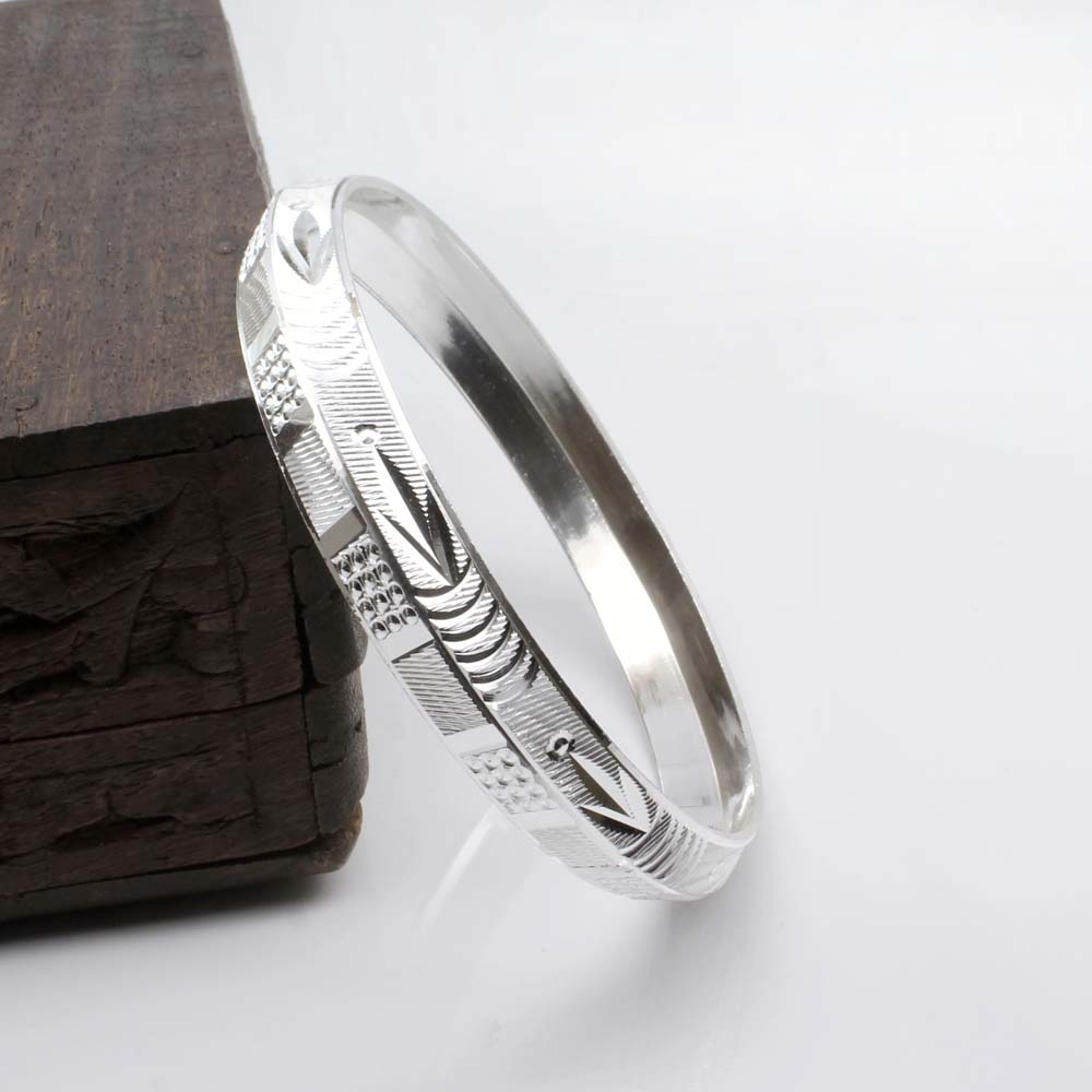 Mens Sterling Silver Bangles 925 Sterling Silver N Shape Design