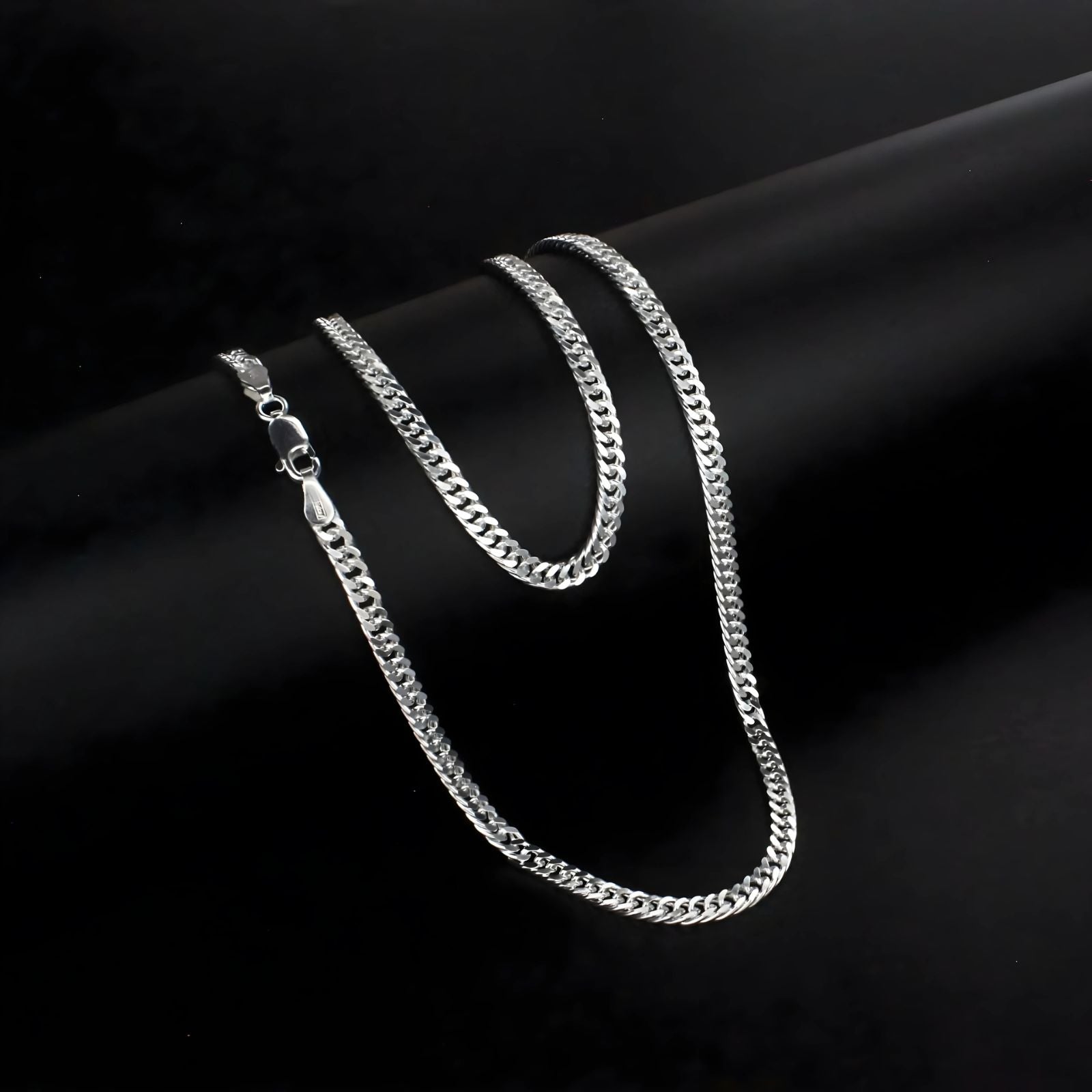 925 Sterling Silver unique trendy Cuban Link Neck chain 20" – Karizma ...
