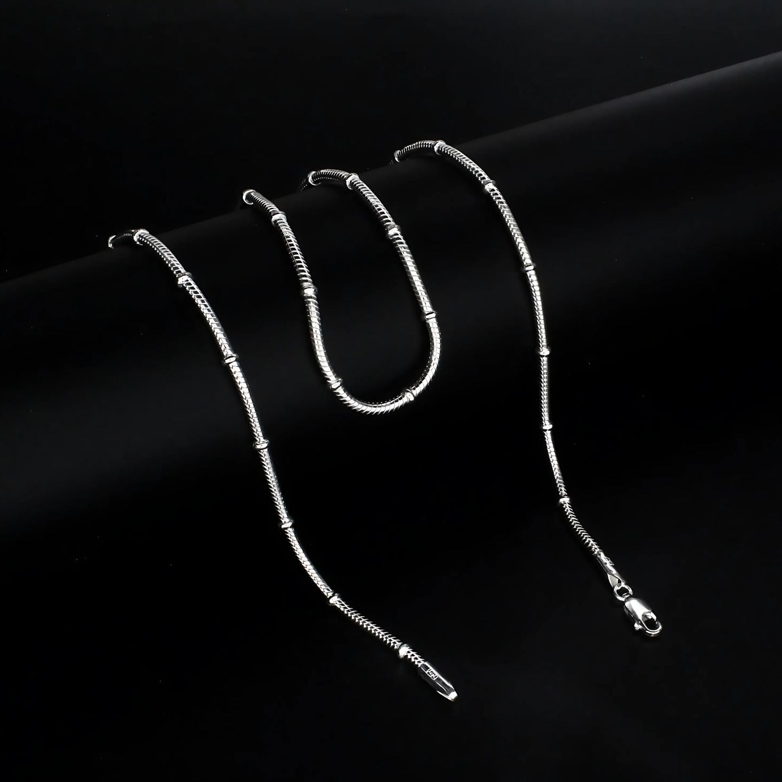 925 Sterling Silver women Snake Balled Neck chain 20" – Karizma Jewels