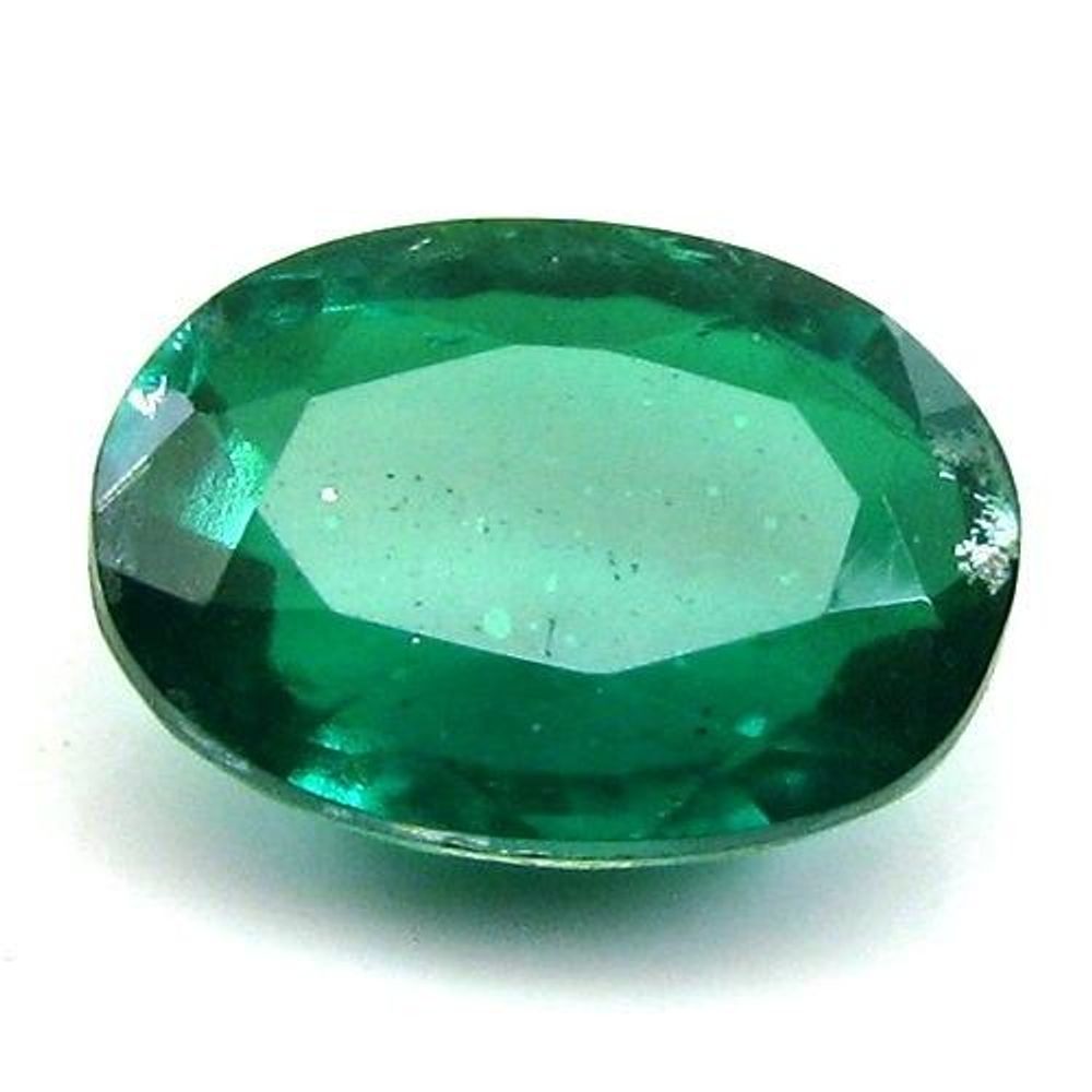 5.7Ct Green Emerald Quartz Doublet Oval Faceted Gemstone – Karizma Jewels
