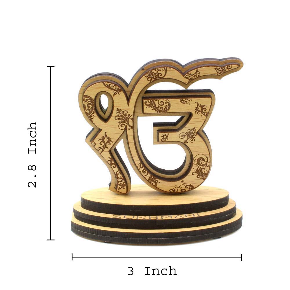 Wooden Ek Onkar Car Decorative Showpiece sikh religious gift – Karizma ...